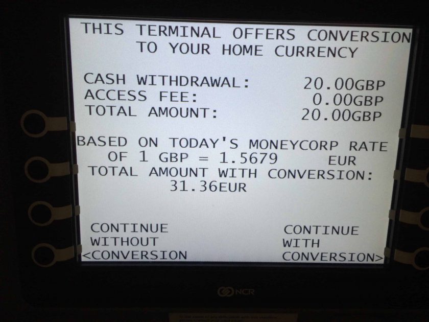 Rip-off: Dynamic Currency Conversion for Cash Withdrawals