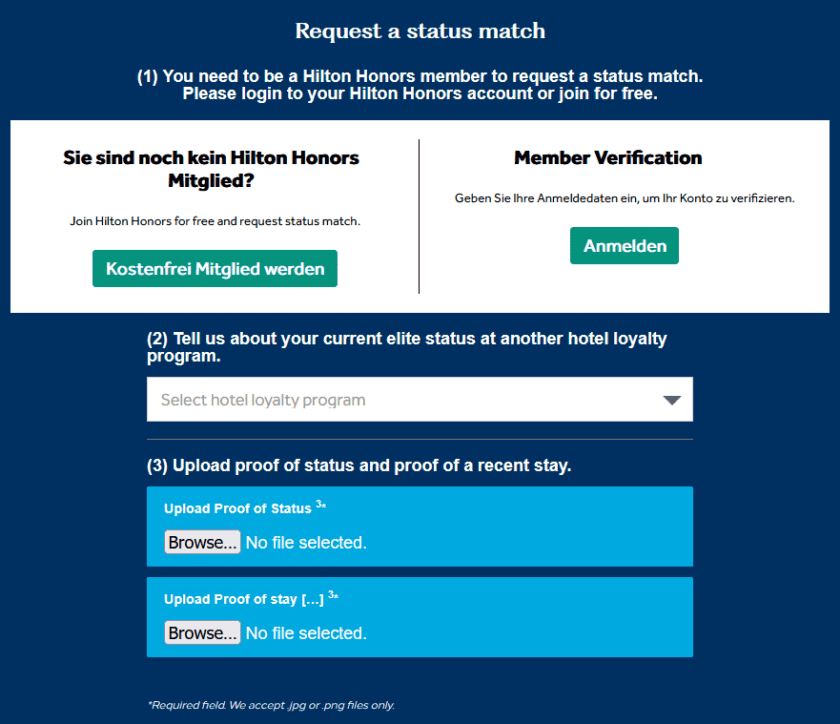 Hilton Honors Status Match Challenge: Gain Gold or Diamond Tier Until ...