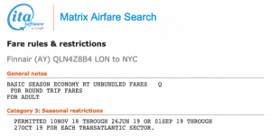 The Matrix: ITA airfare search for advanced users