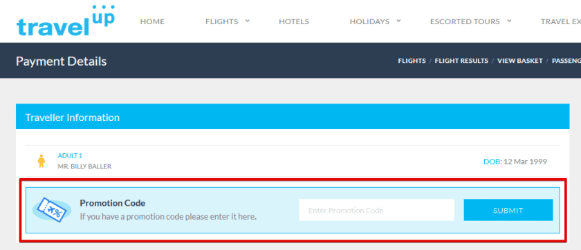 TravelUp Promotion Code: Various Discounts Worth up to £25