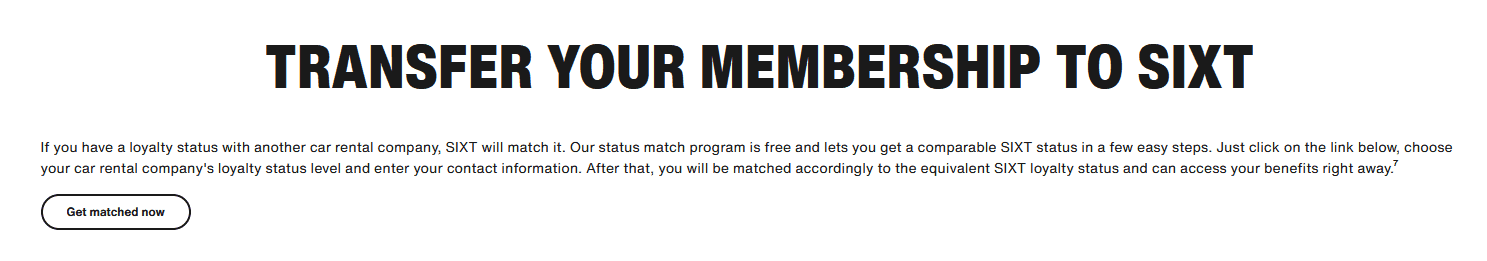 Sixt Status Match to Gold & Platinum: Possible from Many Airline and ...