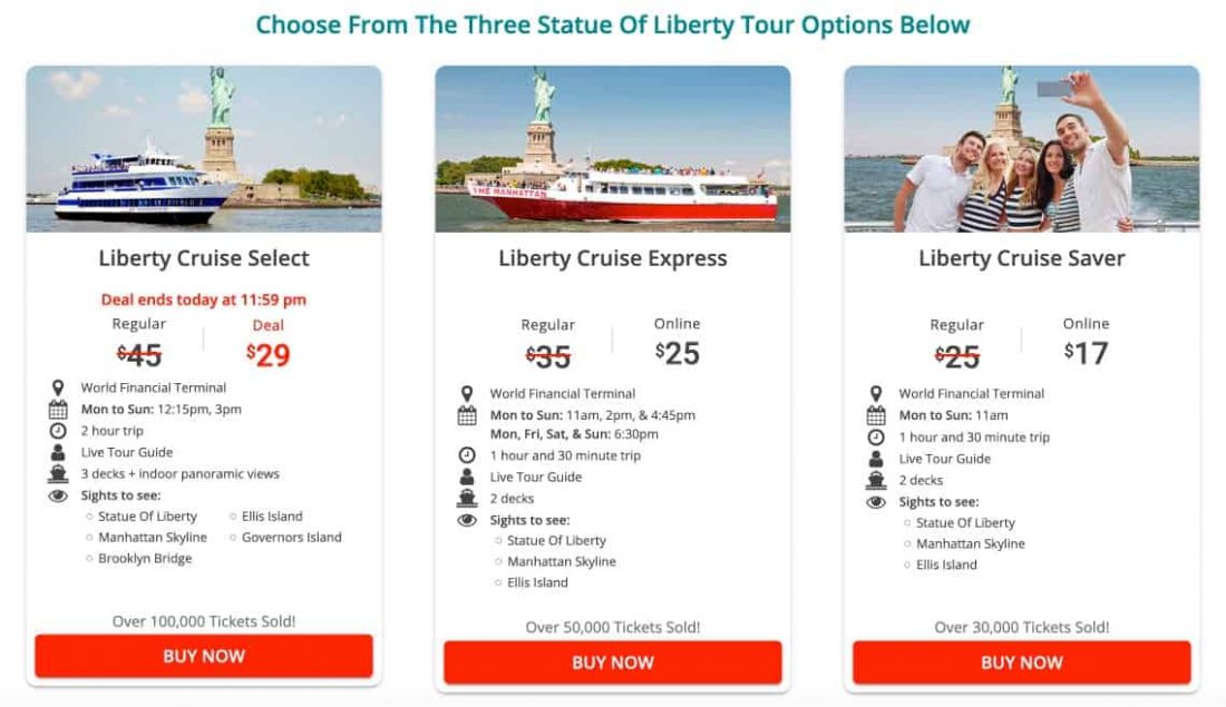 Liberty Cruise: 40% Discount on Statue of Liberty Cruises