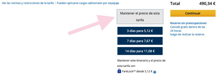 Mantener un precio de vuelo: ¿qué aerolíneas lo ofrecen y cuánto cuesta?
