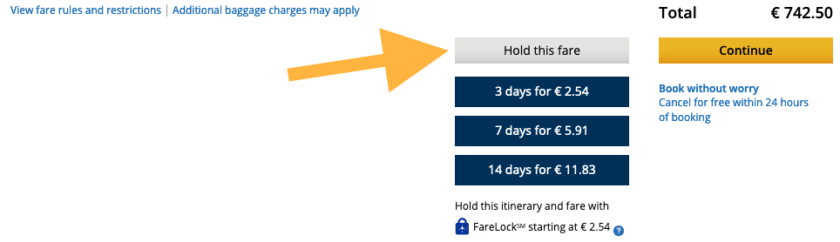 Holding a Flight Price: Which Airlines Offer it, and What Does it Cost?